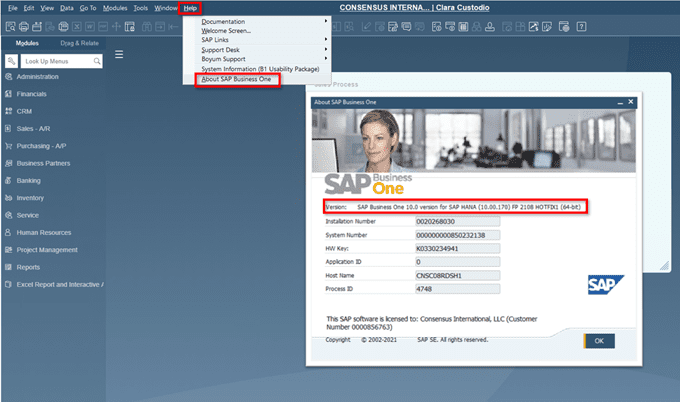 How to Know My SAP Business One Version